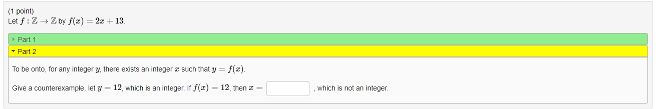 Solved Let f:R→R by f(x)=∣3x+5∣. Part 1 Part 2 To be | Chegg.com