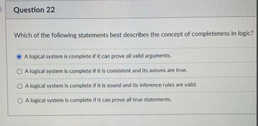 Solved Which of the following statements best describes the | Chegg.com