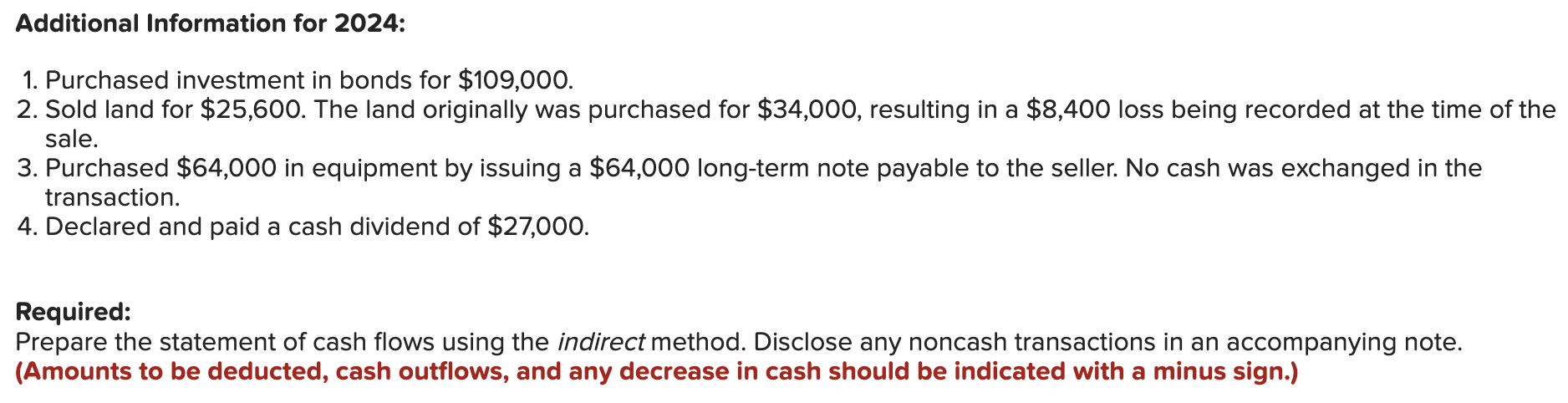 Solved Problem 11-4A (Algo) Prepare a statement of cash | Chegg.com