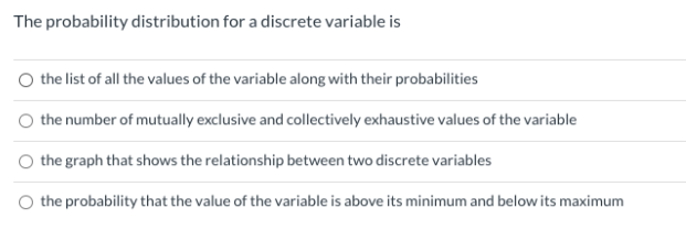 Solved The probability distribution for a discrete variable | Chegg.com
