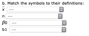 Solved b. Match the symbols to their definitions: Sample | Chegg.com