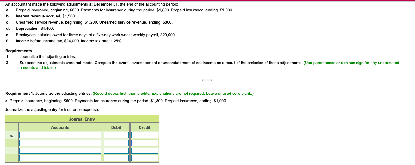 Solved f. Income before income tax, $24,000. Income tax rate | Chegg.com