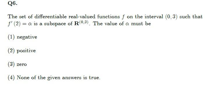 Solved The set of differentiable real-valued functions f on | Chegg.com
