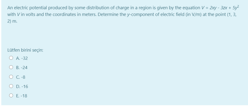 Solved An electric potential produced by some distribution | Chegg.com