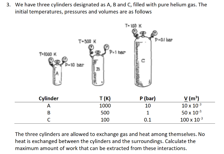 Solved We have three cylinders designated as A,B and C, | Chegg.com