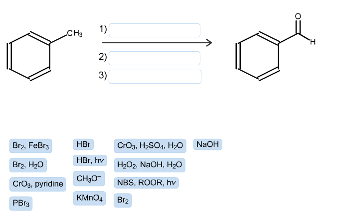Solved In each reaction box, place the best reagent and | Chegg.com