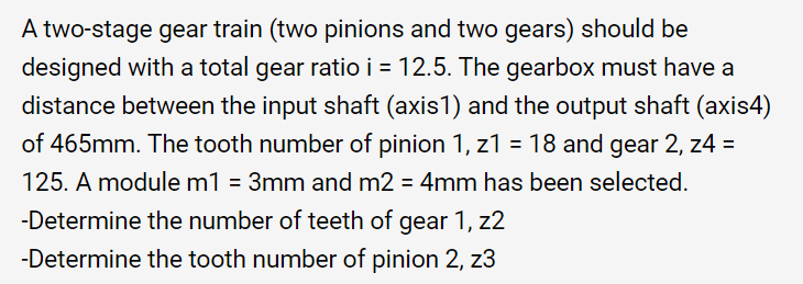 Solved A two-stage gear train (two pinions and two gears) | Chegg.com