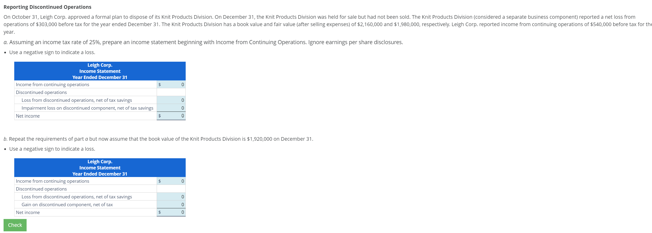 Solved Reporting Discontinued Operations year. a. Assuming | Chegg.com