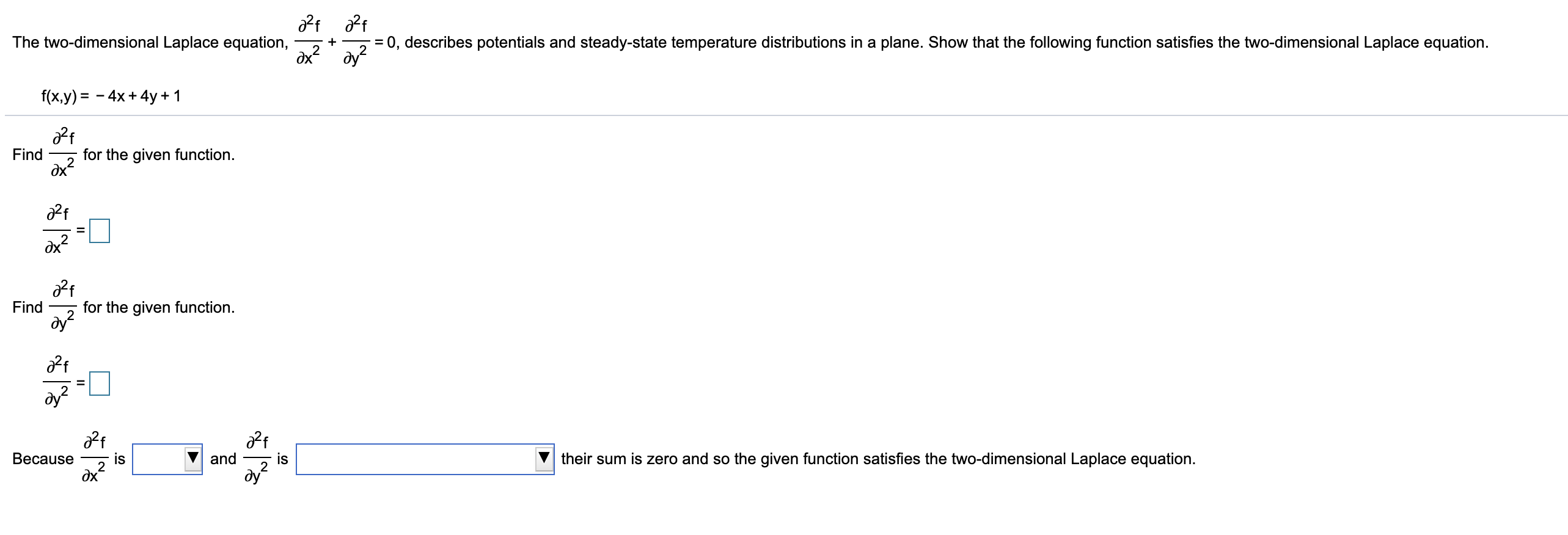 Solved azt az The two-dimensional Laplace equation, əx2 ay? | Chegg.com