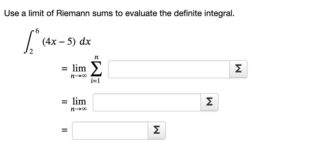Solved Use a limit of Riemann sums to evaluate the definite | Chegg.com