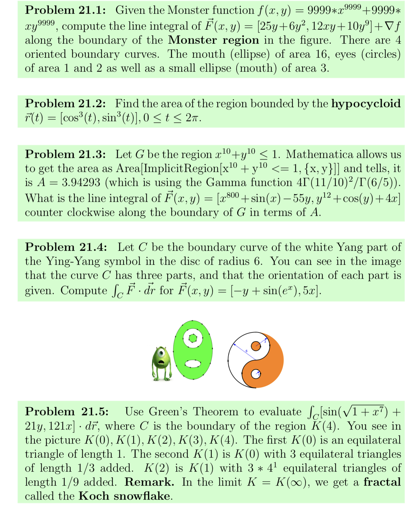 Solved Problem 21.1: Given the Monster function | Chegg.com