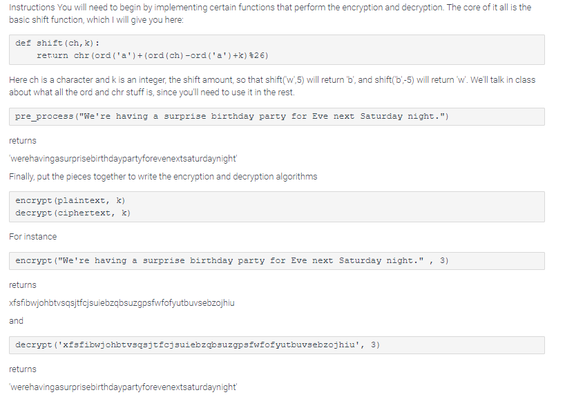 Solved The Decryption and Encryption Algorithms (Step 1) | Chegg.com