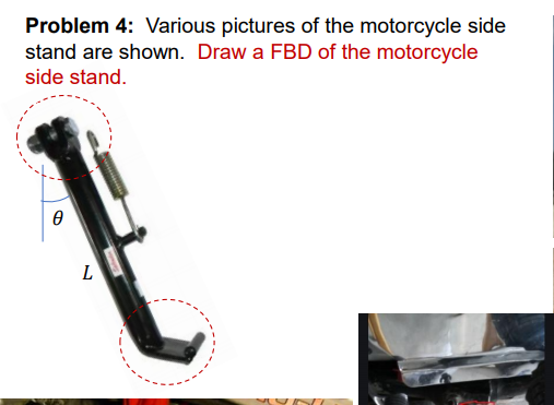 Solved Problem 4: Various pictures of the motorcycle side | Chegg.com