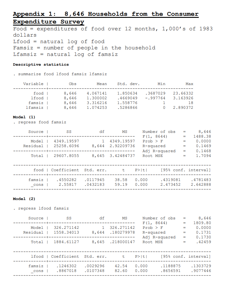 Solved 6. (30 points) For model (2) in the appendix, what | Chegg.com