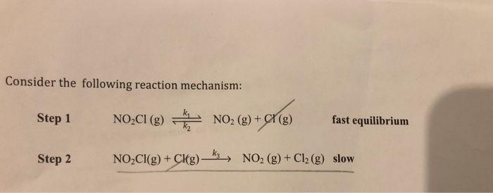 Solved A) write a rate law consistent with this mechanism | Chegg.com