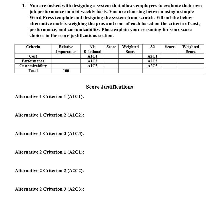 Solved 1. You are tasked with designing a system that allows | Chegg.com