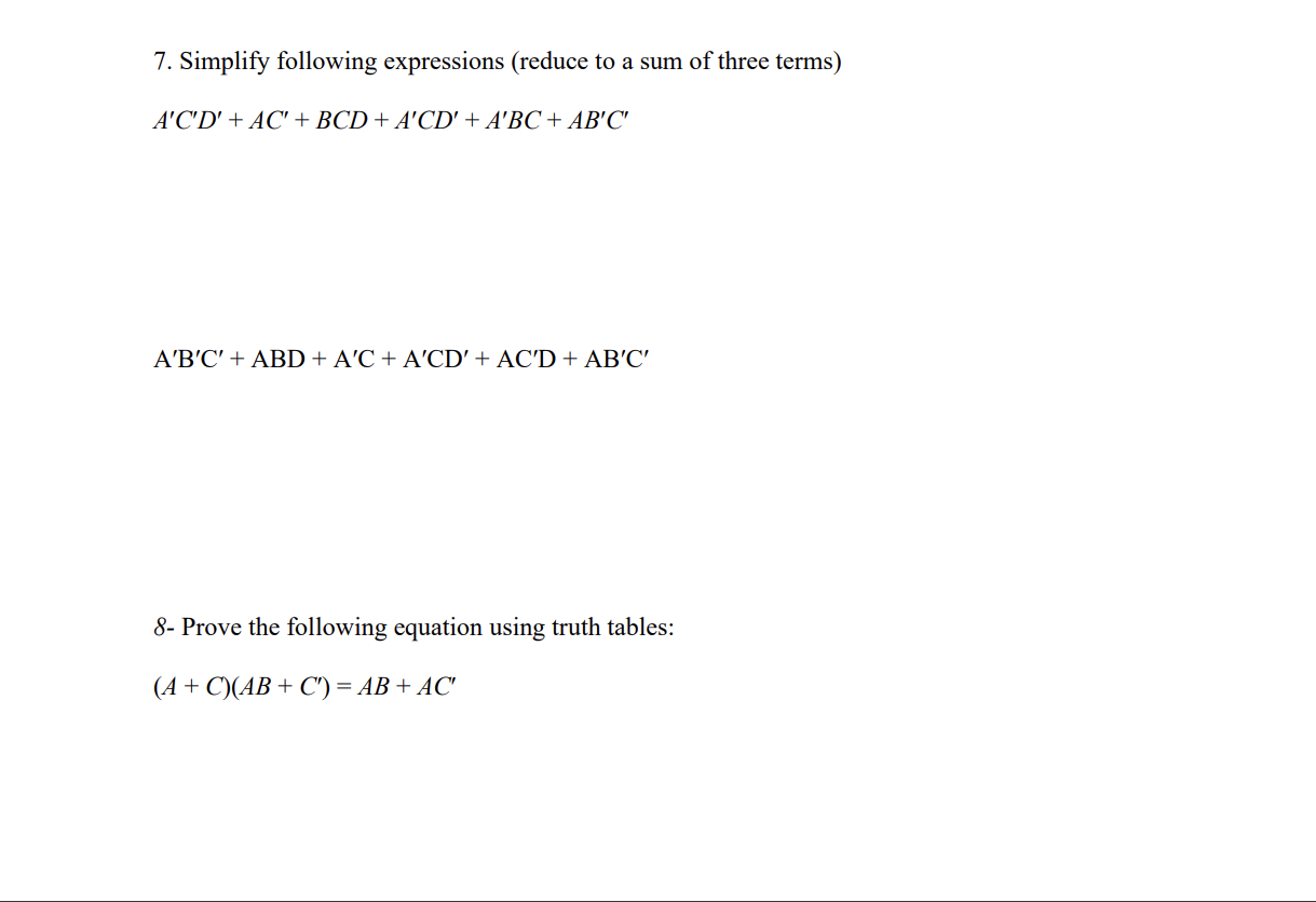 6- Simplify these expressions: (a) | Chegg.com