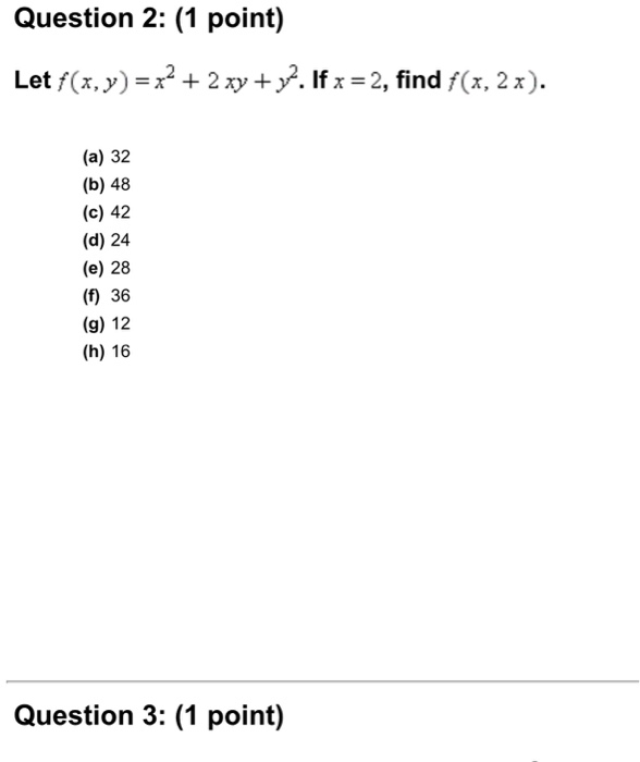 Solved Find The Domain Of The Function F X Y V X Y A All