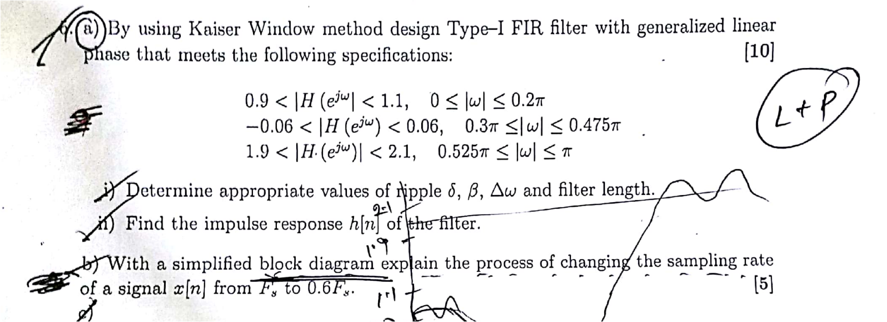 Solved (a))By using Kaiser Window method design Type-I FIR | Chegg.com