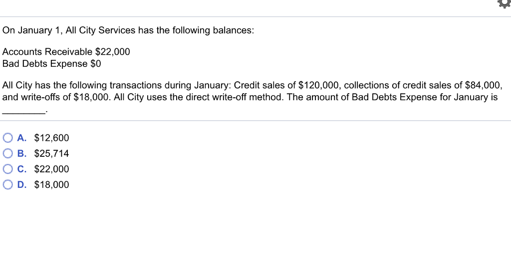 Solved On January 1, All City Services has the following | Chegg.com