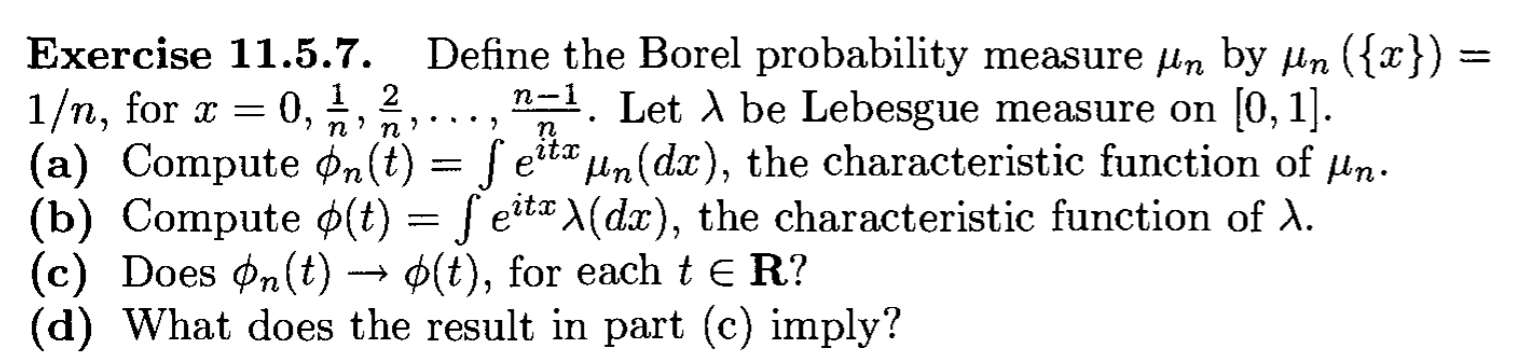 Solved n n ? Exercise 11.5.7. Define the Borel probability | Chegg.com