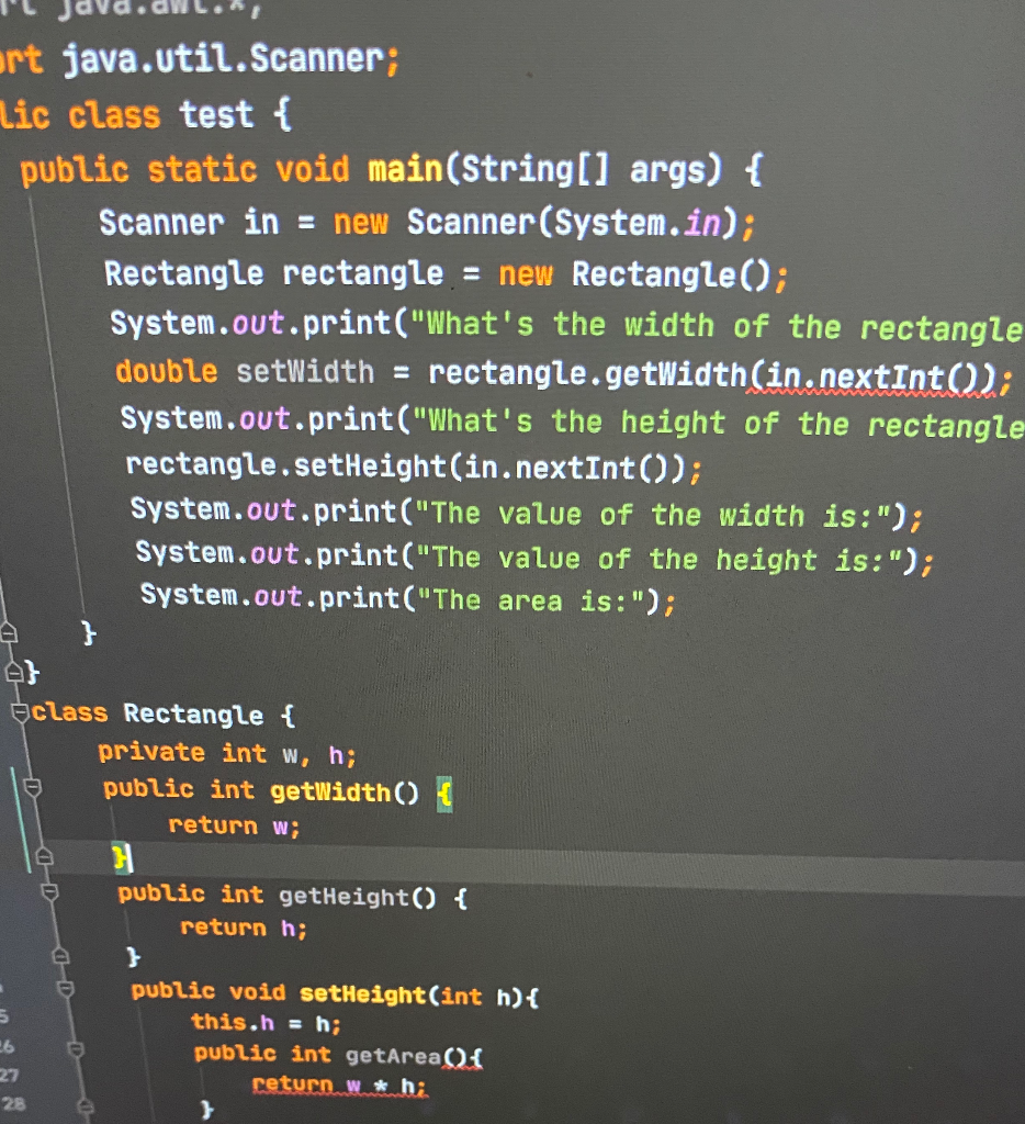 Solved Write a class called Rectangle that represents a | Chegg.com