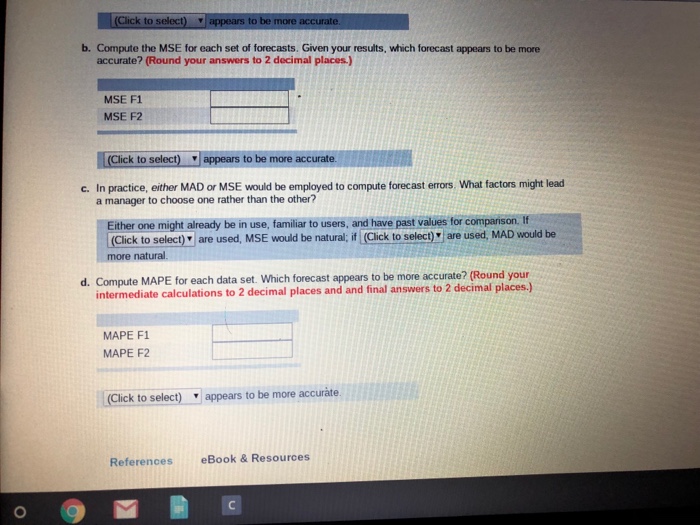 Solved Problem 3-21 Two different forecasting techniques (F1 | Chegg.com