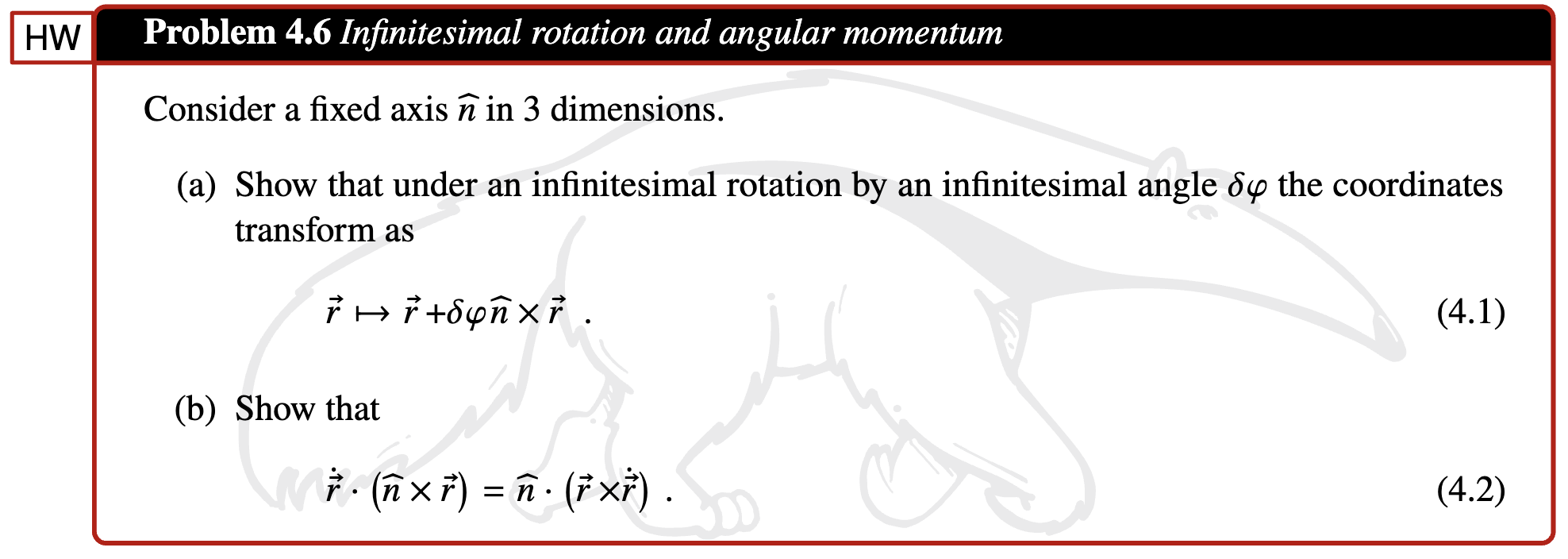 Solved Infinitesimal Rotation and Angular Momentum | Chegg.com