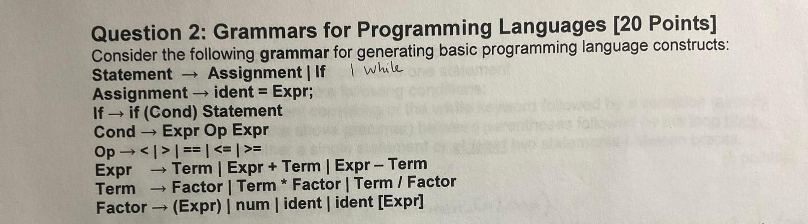 Solved Question: Give a Leftmost derivation of the following | Chegg.com