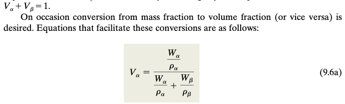 Solved Derive conversion of mass fractions to volume | Chegg.com