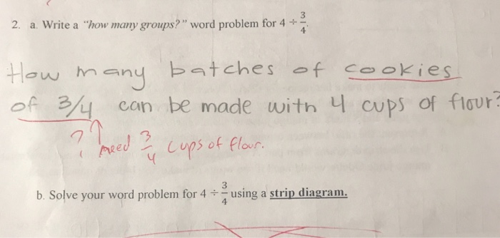 Solved 2. a. Write a 'how many groups?" word problem for 4 | Chegg.com