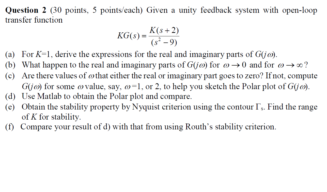 Solved Question 2 (30 ﻿points, 5 ﻿pointseach) ﻿Given a unity | Chegg.com