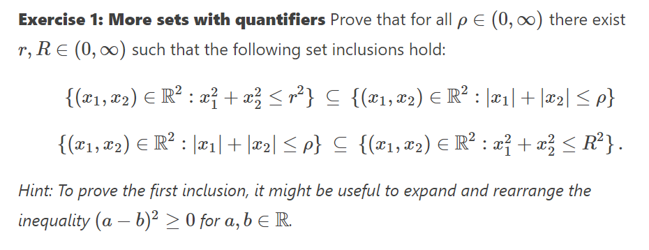 Solved Exercise 1: More sets with quantifiers Prove that for | Chegg.com
