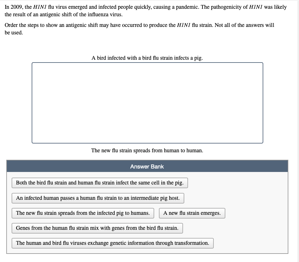 Solved In 2009, the HiNi flu virus emerged and infected | Chegg.com