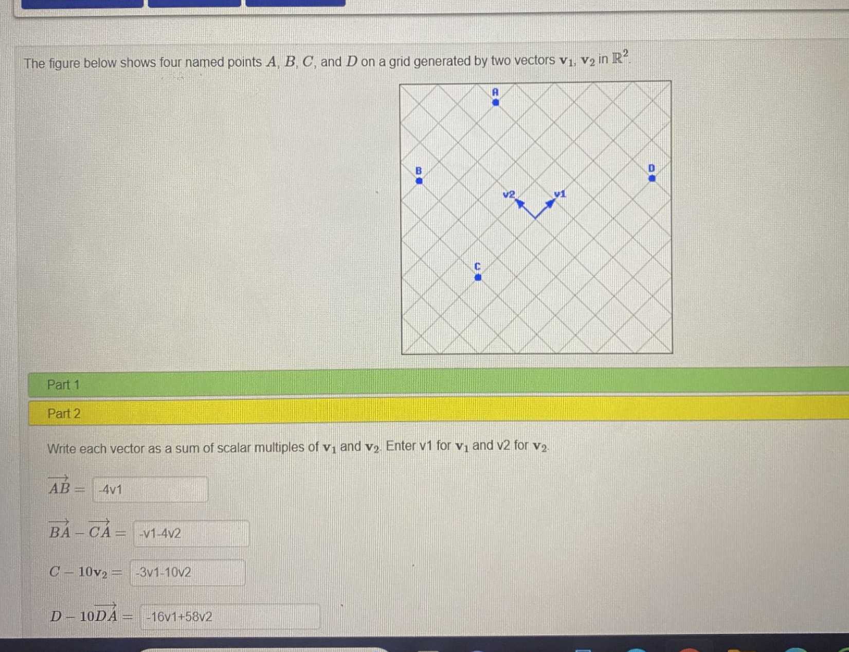 Solved The figure below shows four named points A,B,C, ﻿and | Chegg.com