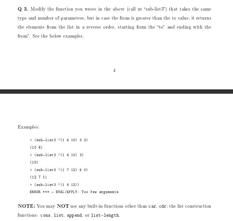 Q 3. Modify the function you wrote in the above (call | Chegg.com