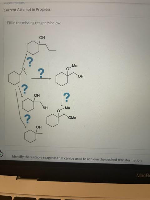 Solved Fill in the missing reagents below. Identify the | Chegg.com