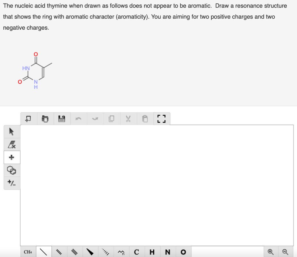 Solved The nucleic acid thymine when drawn as follows does | Chegg.com