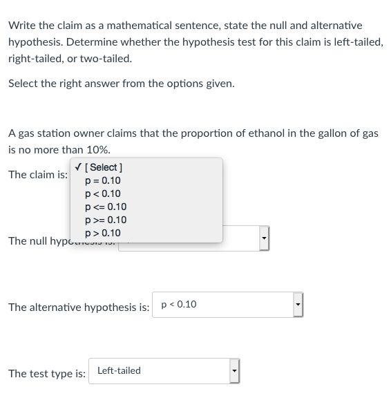Solved Write the claim as a mathematical sentence, state the | Chegg.com