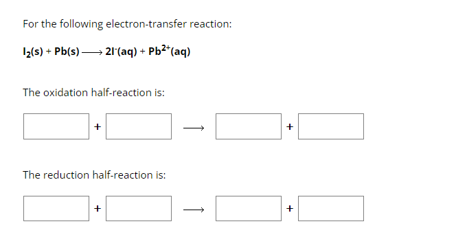 For the following electron-transfer reaction: | Chegg.com