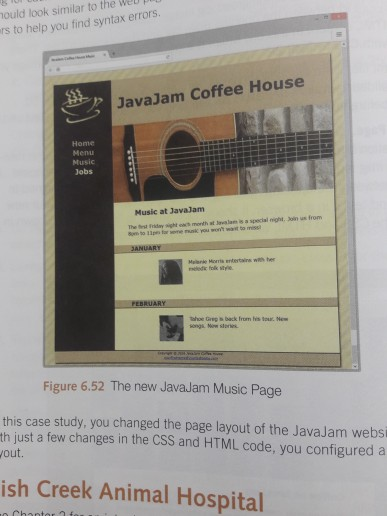 Solved modify the extemal style sheet and the Home, Menu, | Chegg.com