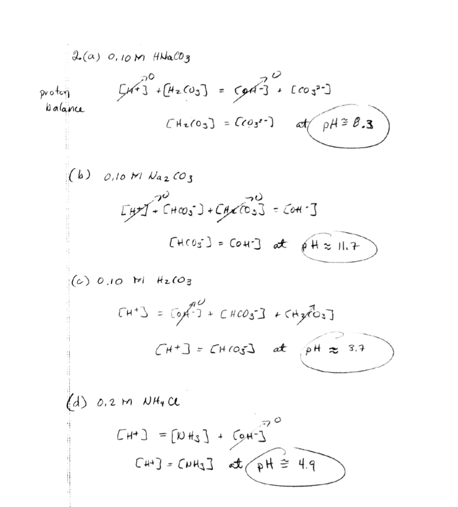 Solved please explain and show proton balance for all | Chegg.com