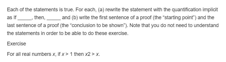 Solved Each of the statements is true. For each, (a) rewrite | Chegg.com