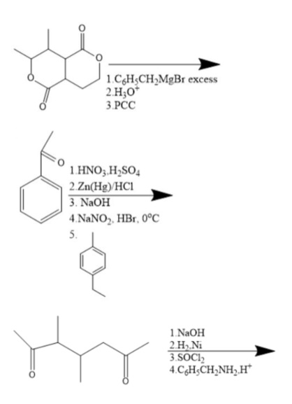 Solved 1. HNO3,H2SO4 2. Zn(Hg)/HCl 3. NaOH 4. NaNO2,HBr∘0∘C | Chegg.com