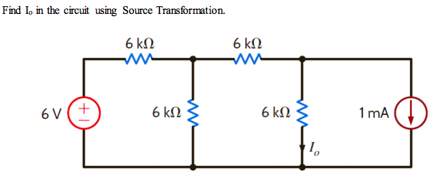 Solved Find I In The Circuit Using Source Transformation 6 7655