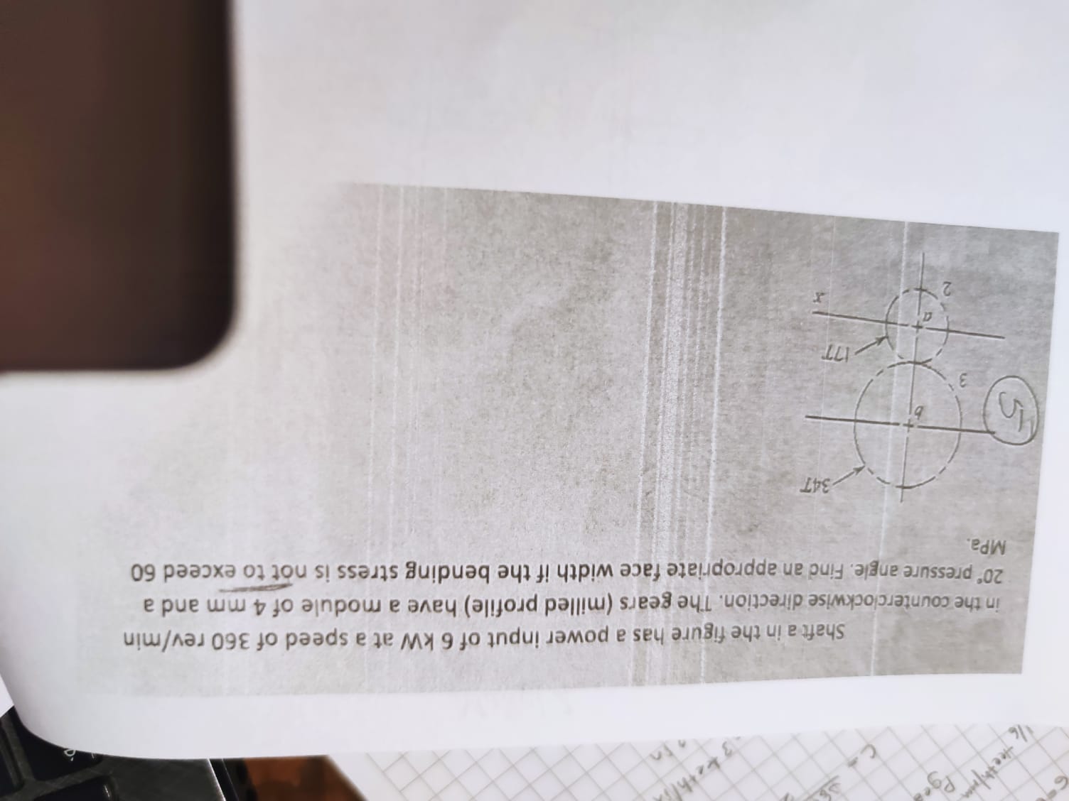 [Solved]: Shaft a in the figure has a power input of 6kW at