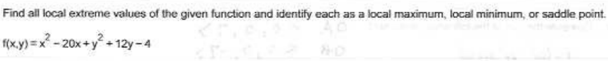 Solved Find all local extreme values of the given function | Chegg.com