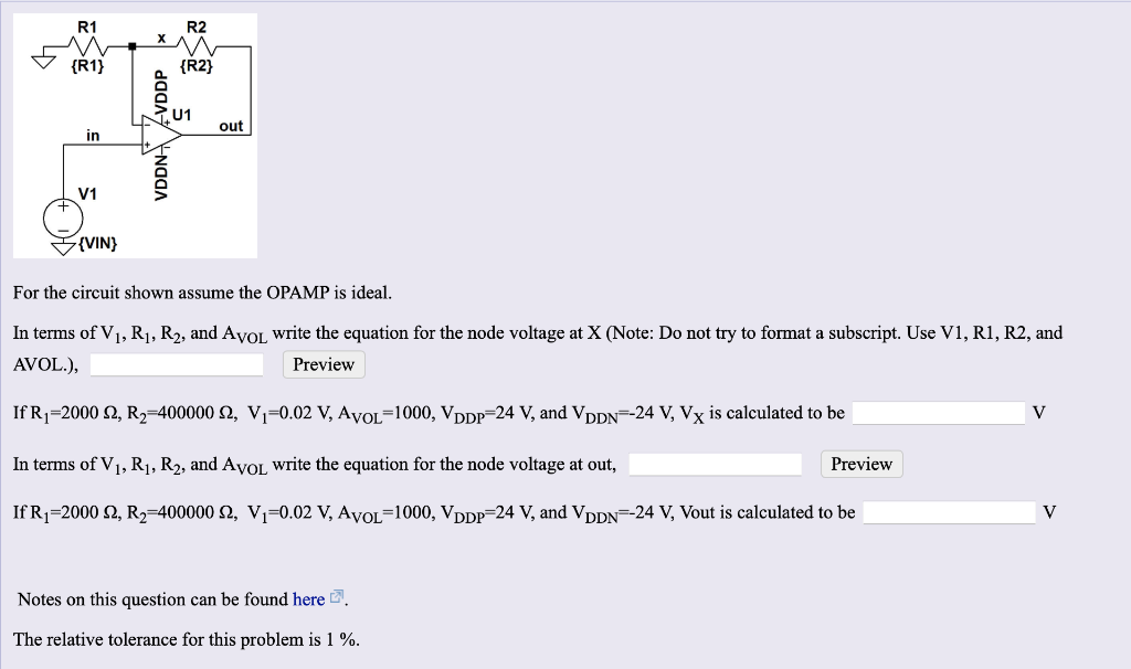 Solved For the circuit shown assume the OPAMP is ideal. In | Chegg.com