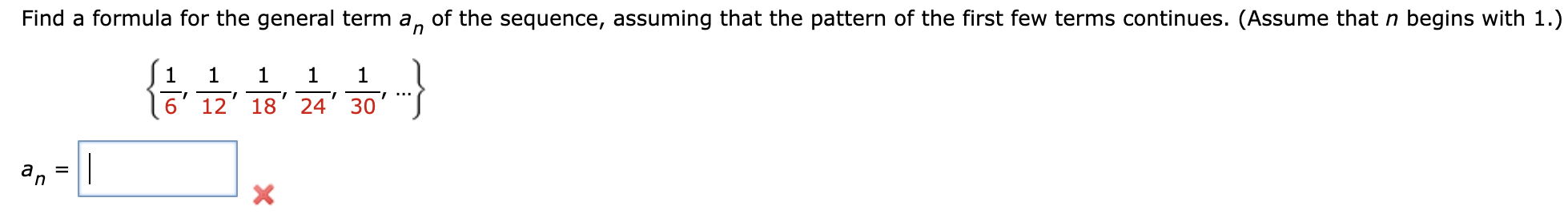 Solved Find a formula for the general term an of the | Chegg.com