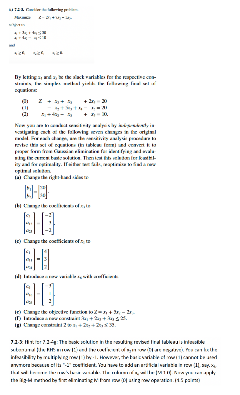 Solved 7.2-3. ﻿Consider the following problem.Maximize | Chegg.com